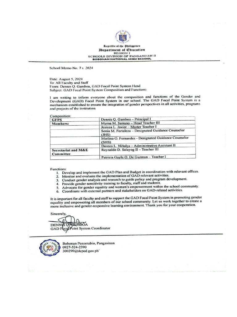 PozorrubioII BobonanNHS GFPS 2024 | PDF