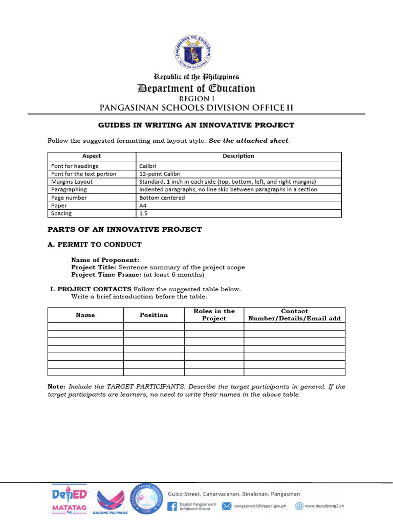 Innovative Project Writing Guide | PDF | Paragraph | Methodology