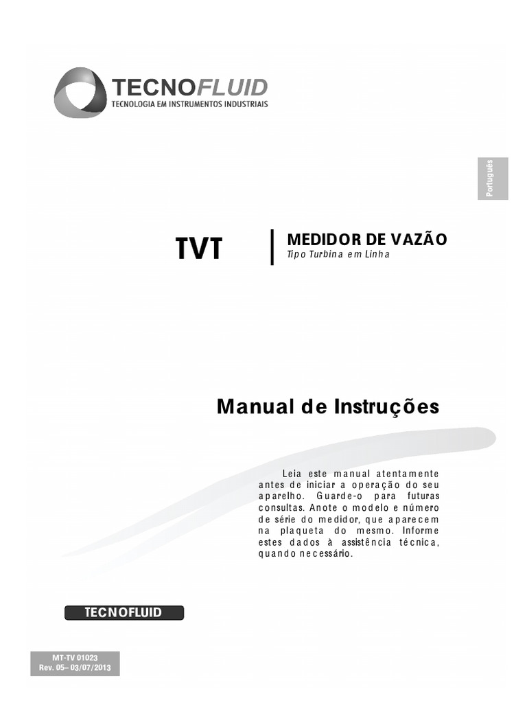 Abrir Medidor - de - Vazâo-TVT-Manual | PDF | Mecânica Estatística | Atmosfera