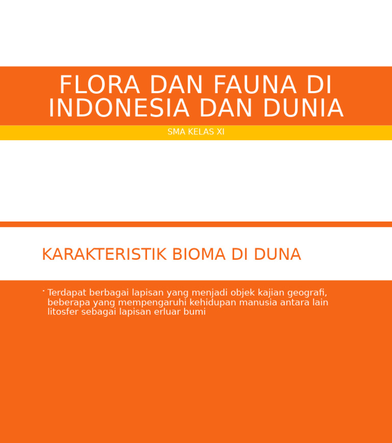 Flora Dan Fauna Di Indonesia Dan Dunia | PDF