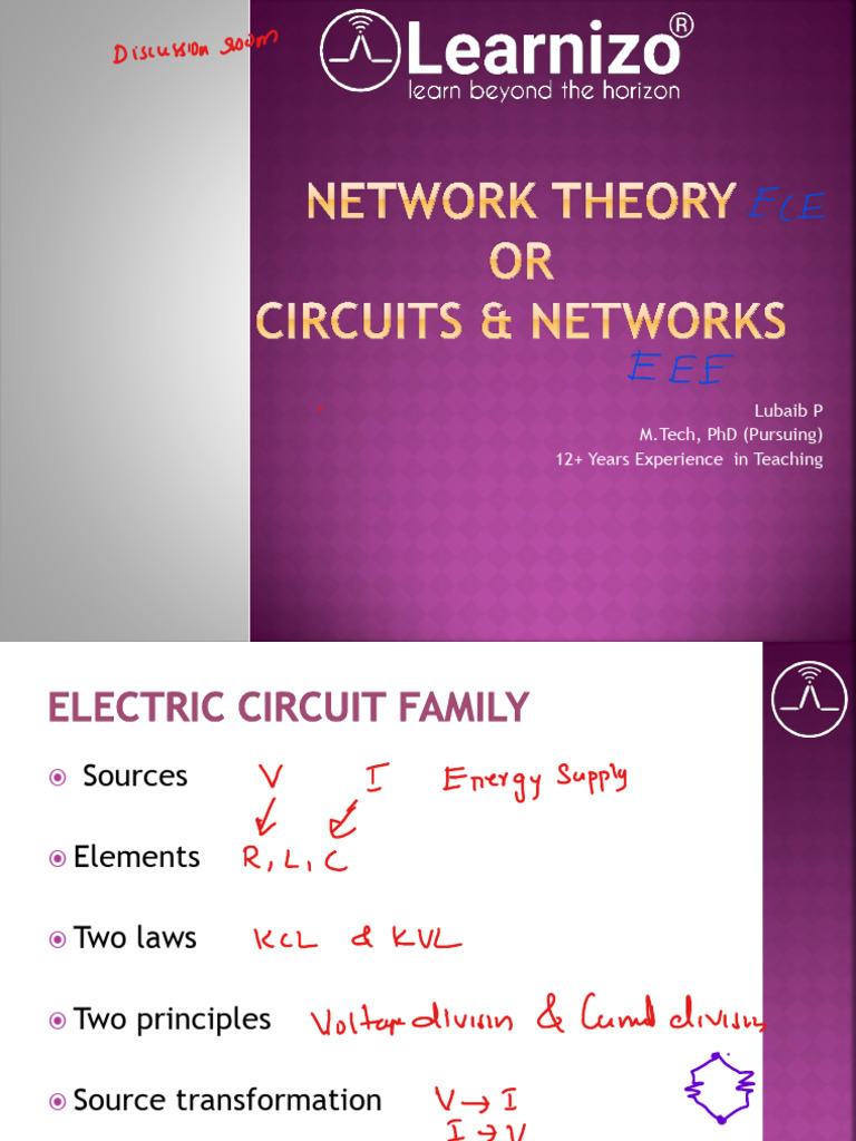 NT Livenote | PDF | Electrical Network | Electrical Circuits