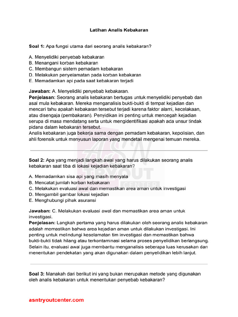 Analis Kebakaran | PDF