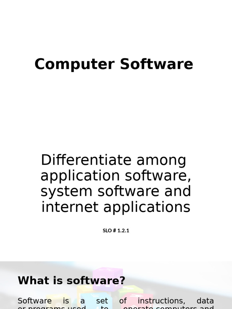 1.2 Computer Software | PDF | Application Software | Operating System