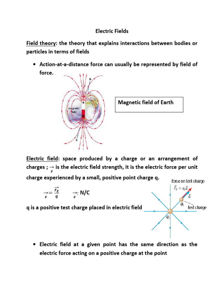 Lesson 4 - Electric Field | PDF | Electric Field | Force