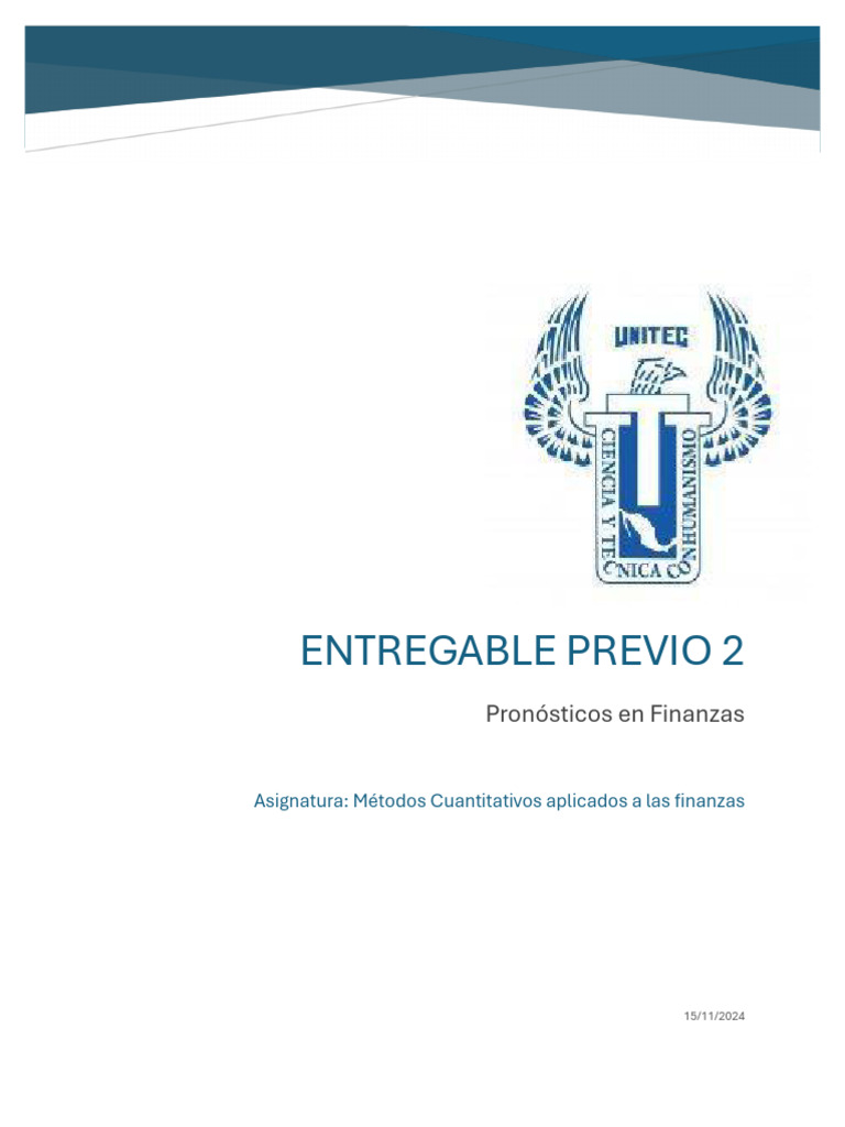 Entregable Previo 2 | PDF | Análisis de regresión | Investigación cuantitativa
