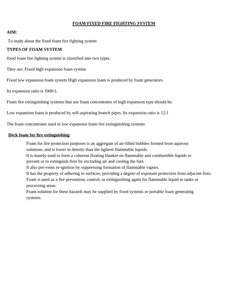 06.operation of Foam, Sprinkler and Hypermist Fixed Fire Fighting ...