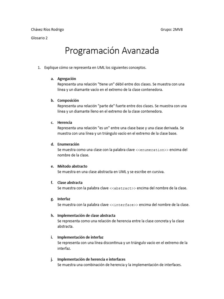 Programación Avanzada | PDF