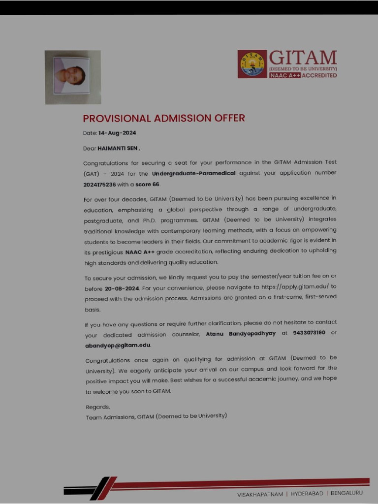 Gitam Scorecard | PDF