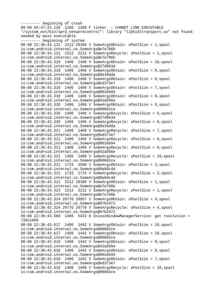 Android Crash Log Analysis | PDF | Software | Computing