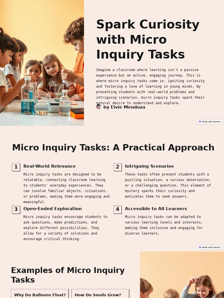 Spark Curiosity With Micro Inquiry Tasks | PDF | Learning | Curiosity