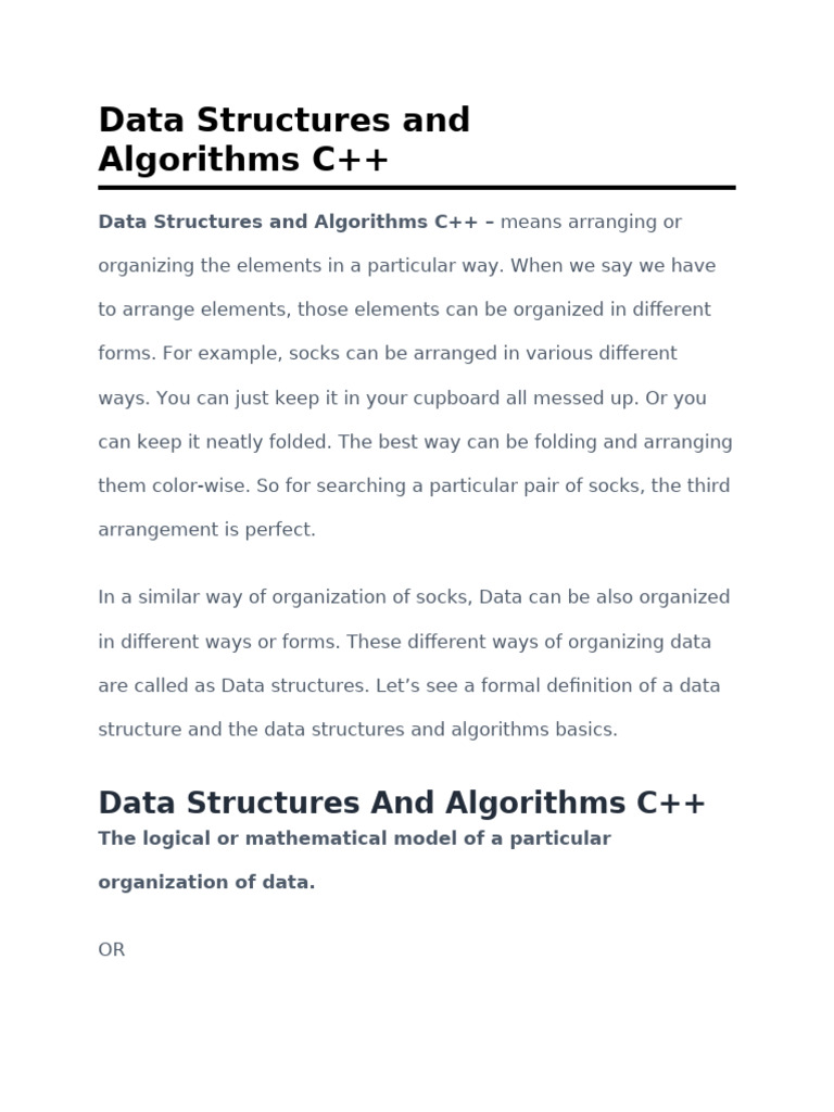 Data Structures and Algorithms | PDF | Computer Science | Data Management