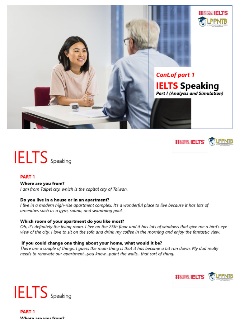 IELTS Speaking Meeting Part 1 Analisys and Simulation | PDF | Restaurants | Cooking