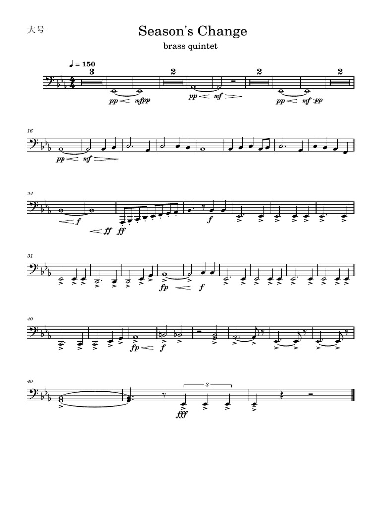 Brass Quintet: Season's Change | PDF