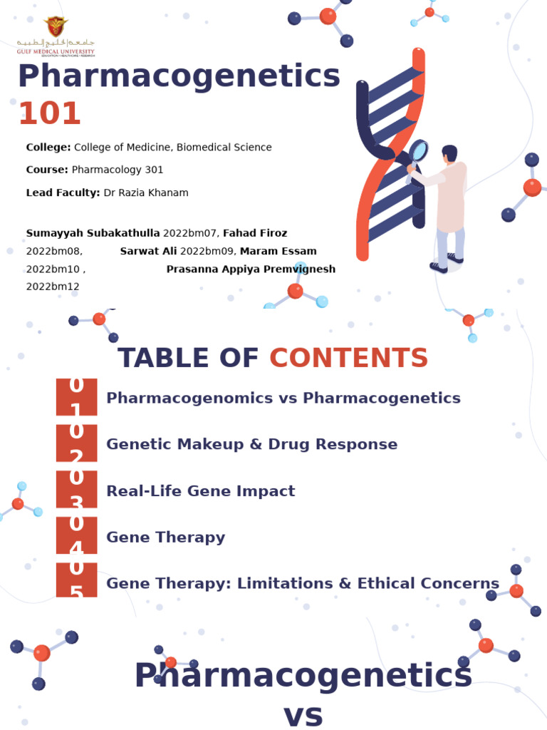 PHARMA SEMINAR - Pharmacogenetics | PDF | Pharmacogenomics | Gene Therapy