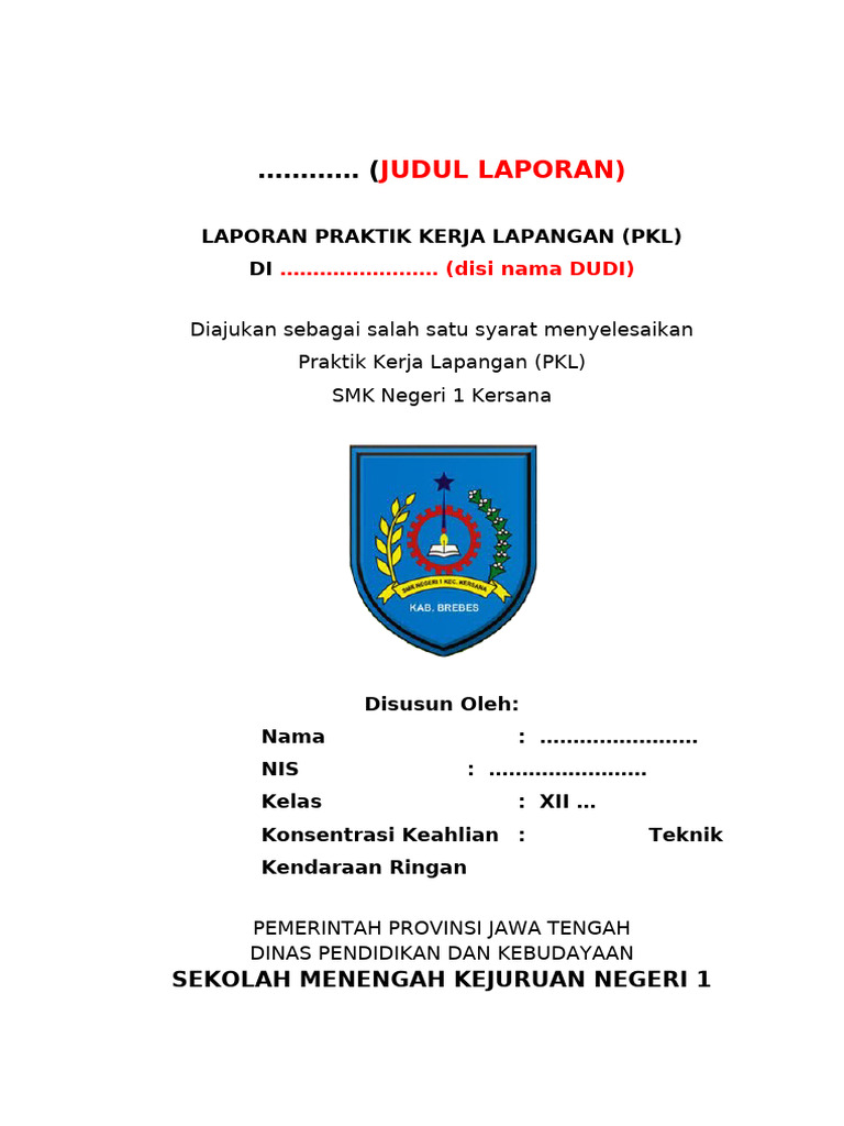 Laporan PKL TKR - 1 | PDF