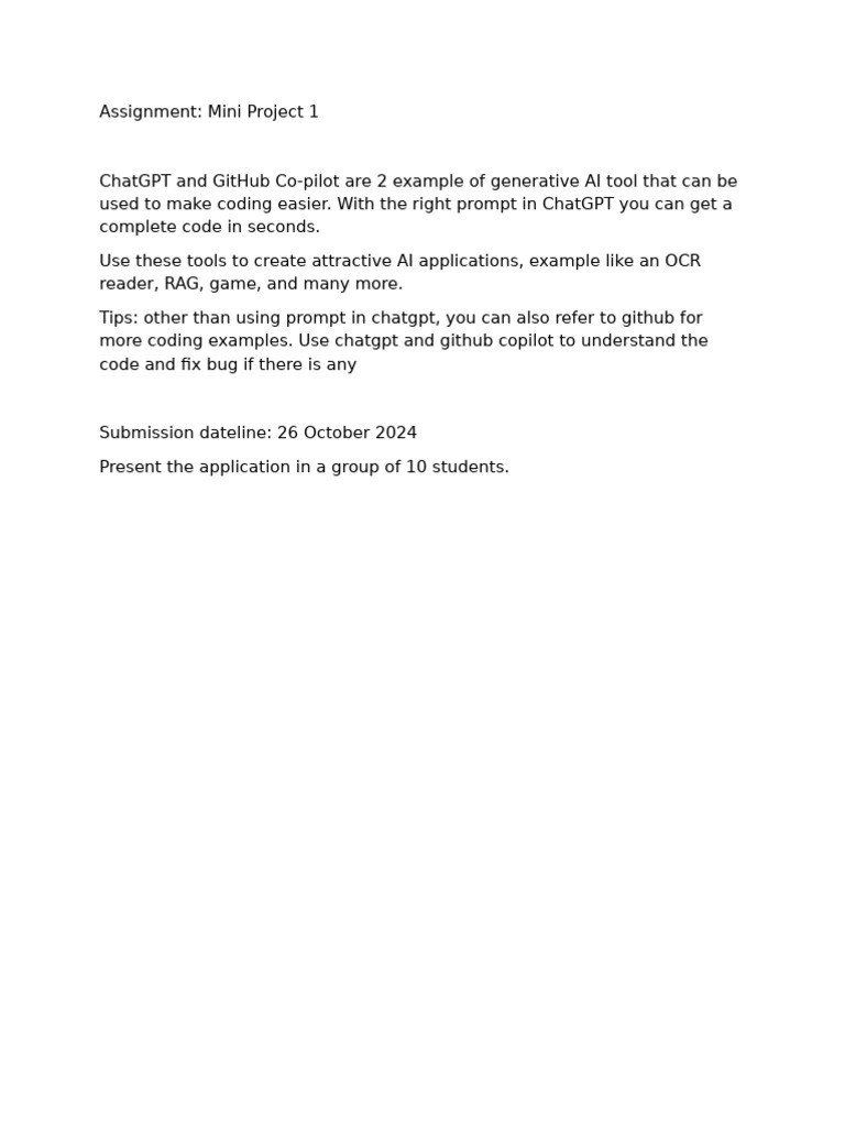 Mini Project 1 | PDF