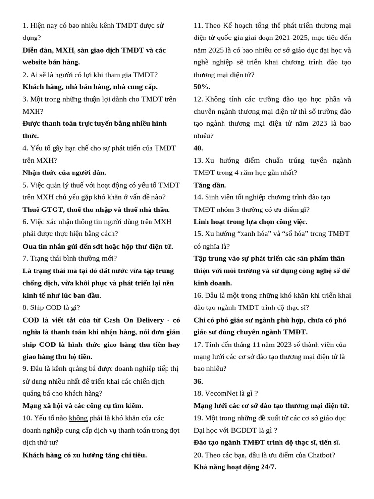 Hiện nay có bao nhiêu kênh TMDT được sử dụng | PDF