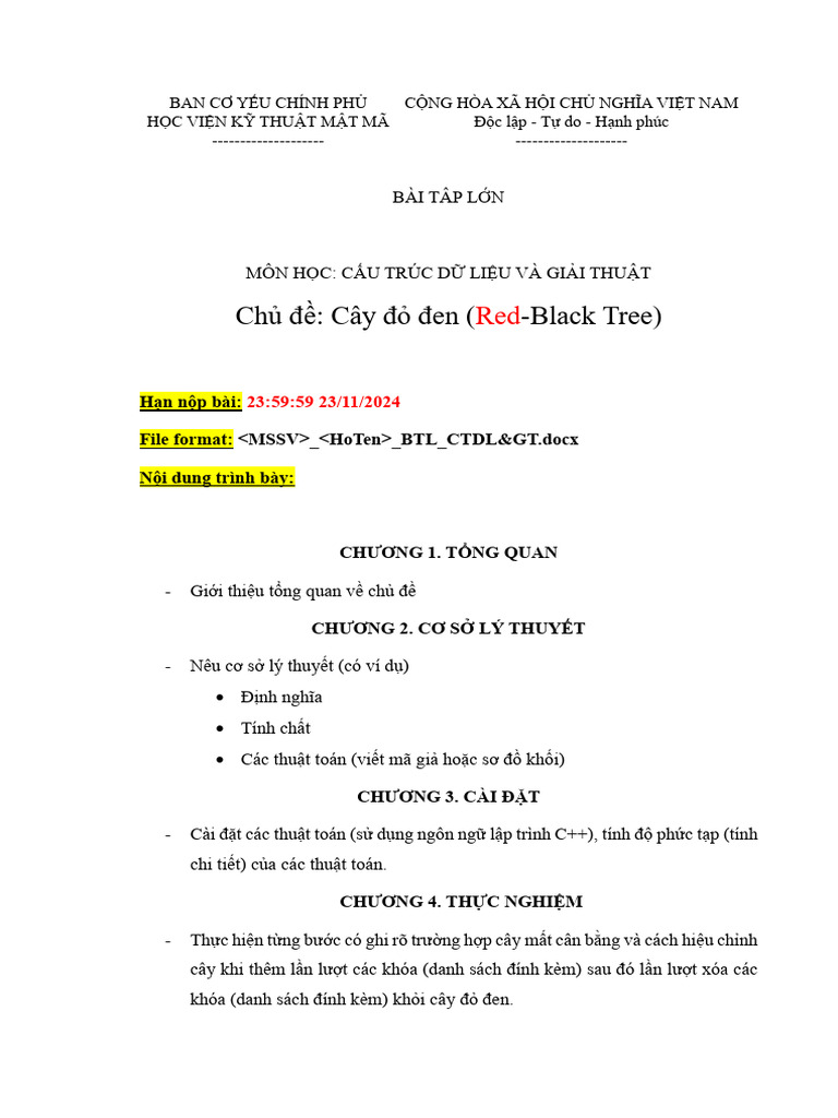 Bài tập lớn - CTDL> | PDF