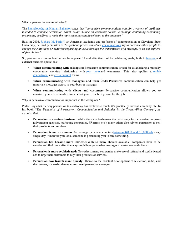 Understanding Persuasive Communication | PDF | Persuasion | Communication