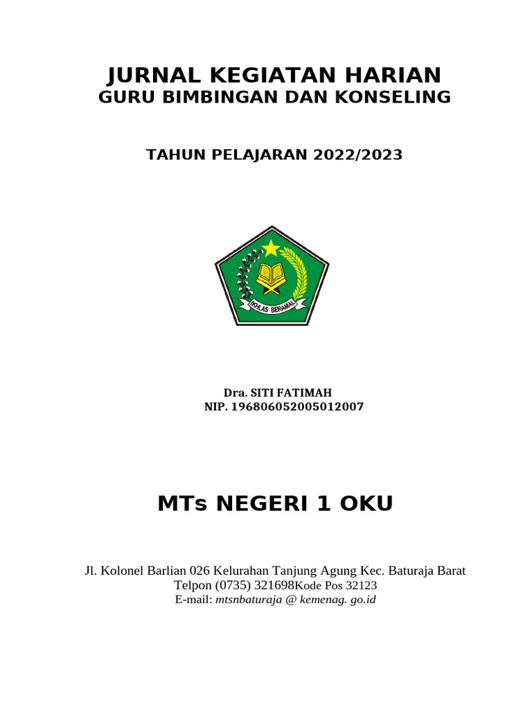 Jurnal Harian Kegiatan BK | PDF