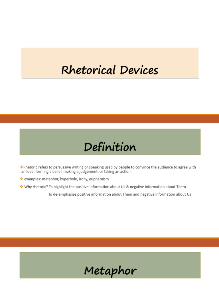 Rhetorical Devices | PDF | Metaphor | Rhetoric