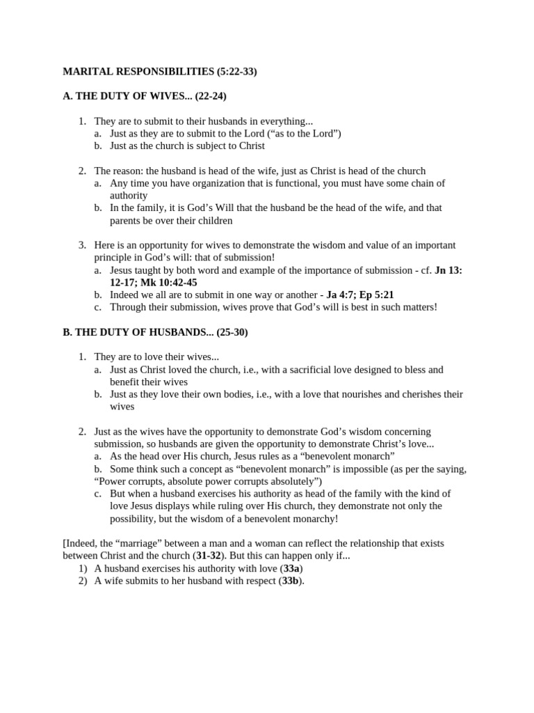 Marital Responsibilities | PDF