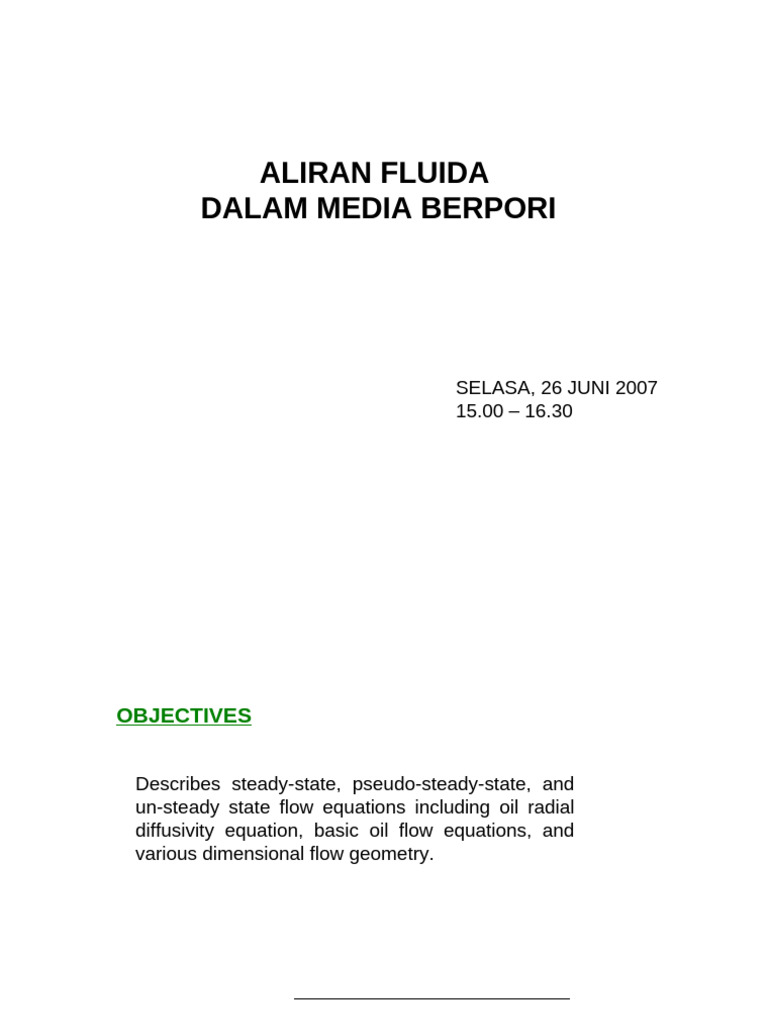 Fluid Flow in Porous Media Analysis | PDF | Fluid Dynamics | Permeability (Earth Sciences)