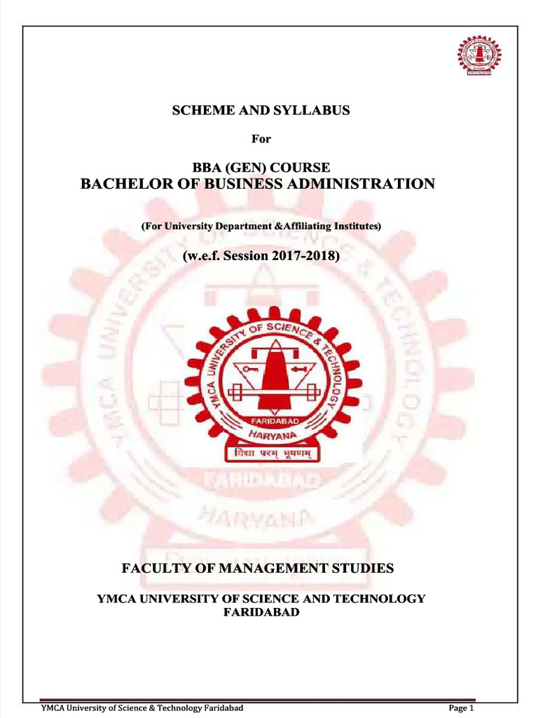 Bachelor of Business Administration Bachelor of Business Administration ...