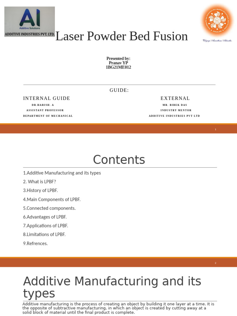 LPBF | PDF | Industrial Processes | Physical Sciences