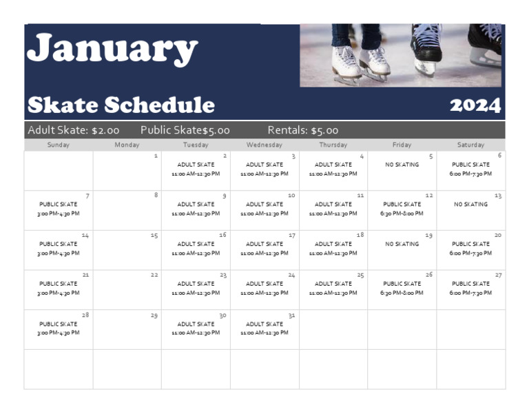 January 2024 Skate Calendar | PDF
