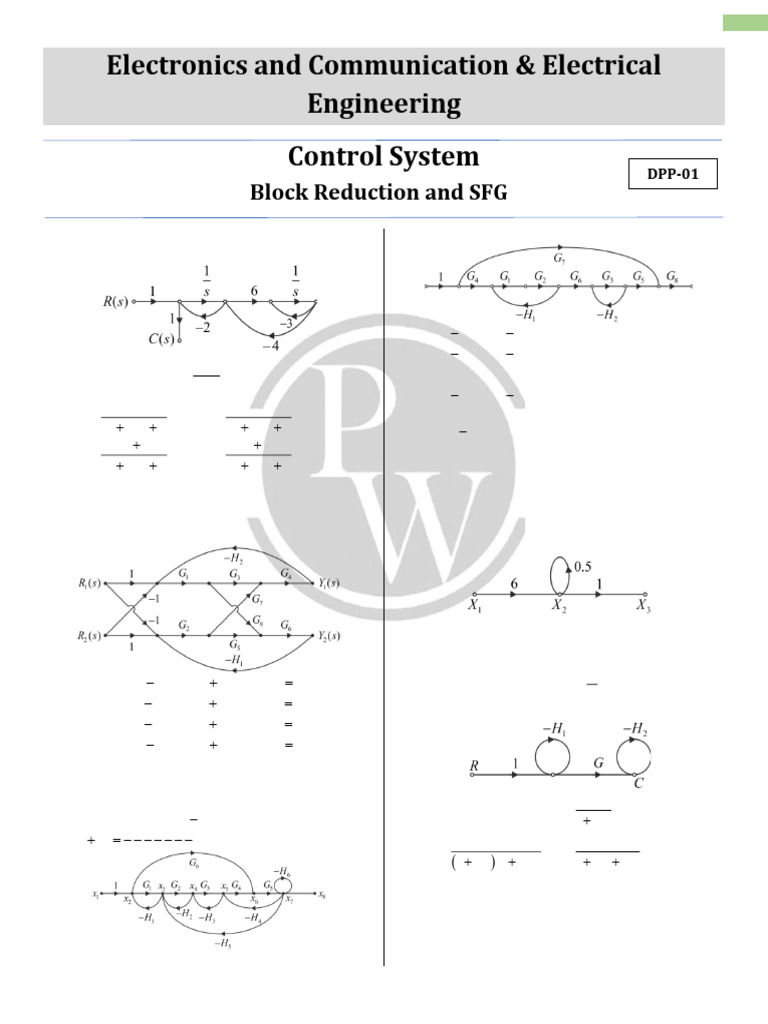 Control Systems: Block Reduction & SFG | PDF | Applied Mathematics | Computer Engineering