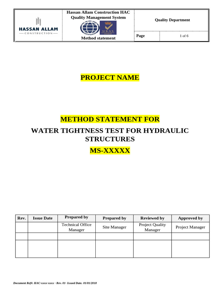 189-11-23-2022-1-Water Tightness Test For Hydraulic Structures | PDF ...
