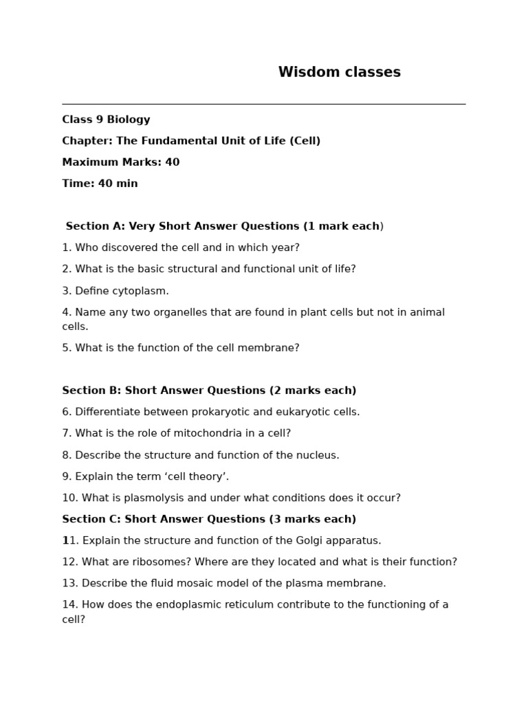 Cell Chapter 9th | PDF