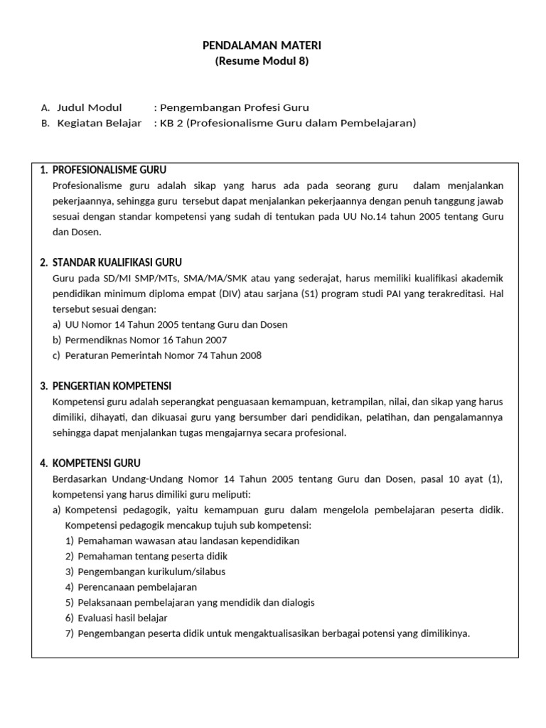 Resume Modul 8 KB 2 | PDF