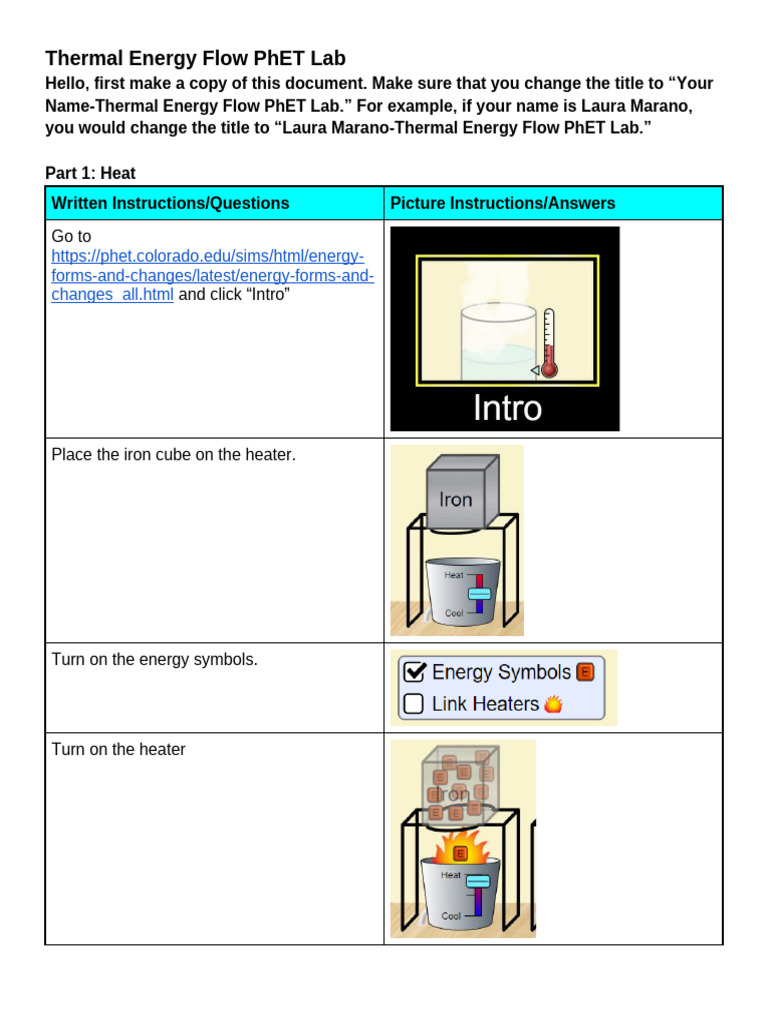Thermal Energy Flow PhET Lab | PDF | Heat | Transport Phenomena