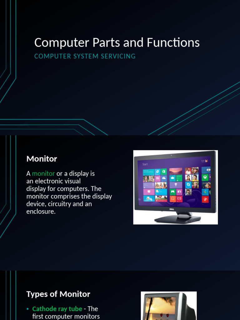 4 Computer Parts and Functin | PDF | Computer Monitor | Computer Data Storage