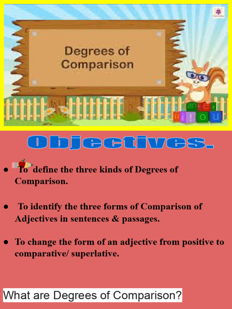 Degrees of Comparison Guide | PDF | Adjective | Language Families