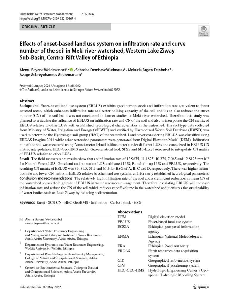 3 Alemu Sebsebe Mekuria Azage 2022 Impact of Enset Land Use On ...