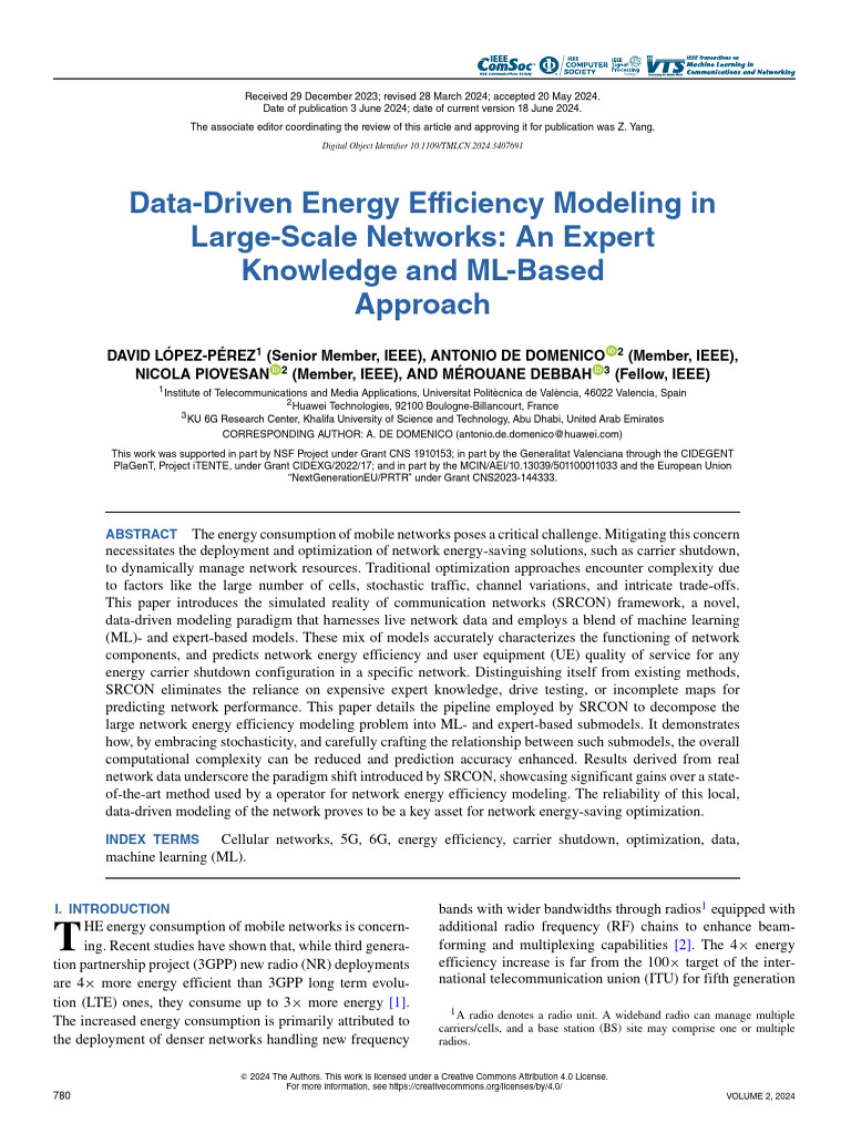 Data-Driven Energy Efficiency Modeling in Large-Scale Networks An ...