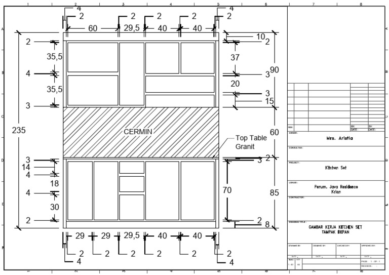 Gaker Kitchen Set Tampak Depan | PDF