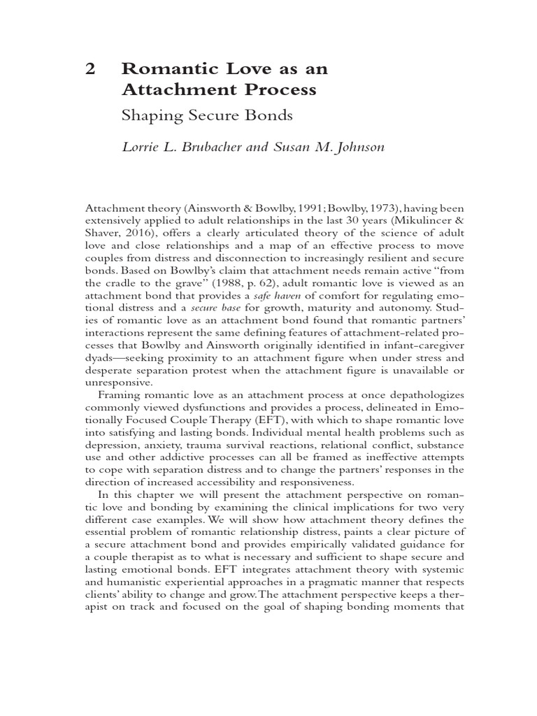 Foundations For Couples Therapy Research For The ... - (2 Romantic Love ...