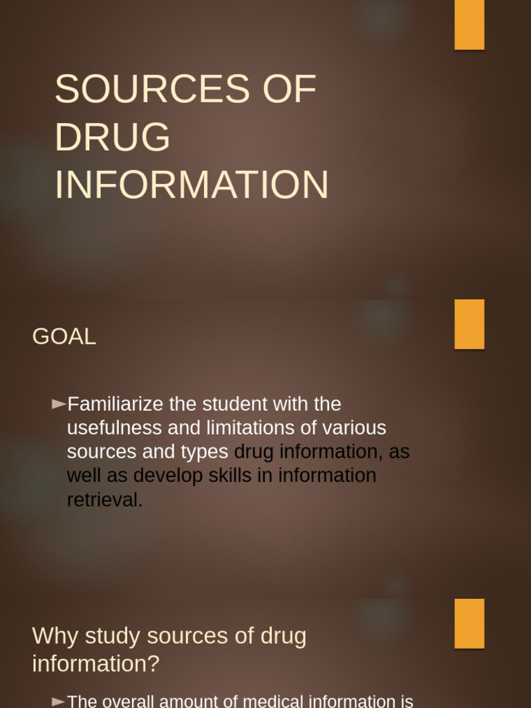 2 Sources of Drug Info | PDF | Pharmacy | Internet