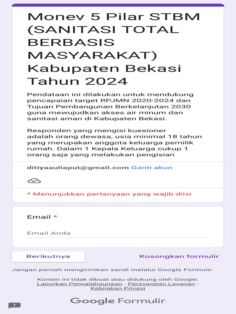 Monev 5 Pilar STBM (Sanitasi Total Berbasis Masyarakat) Kabupaten ...