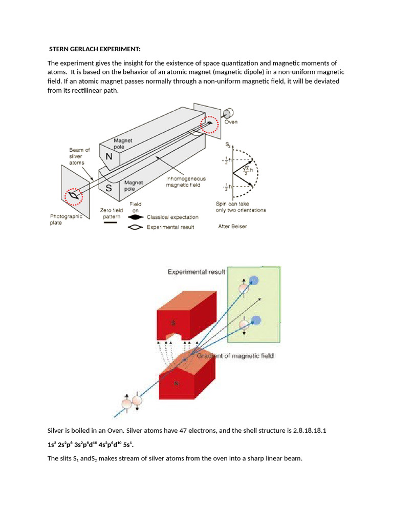 Stern Gerlach Experiment-6 | PDF | Magnetism | Spin (Physics)