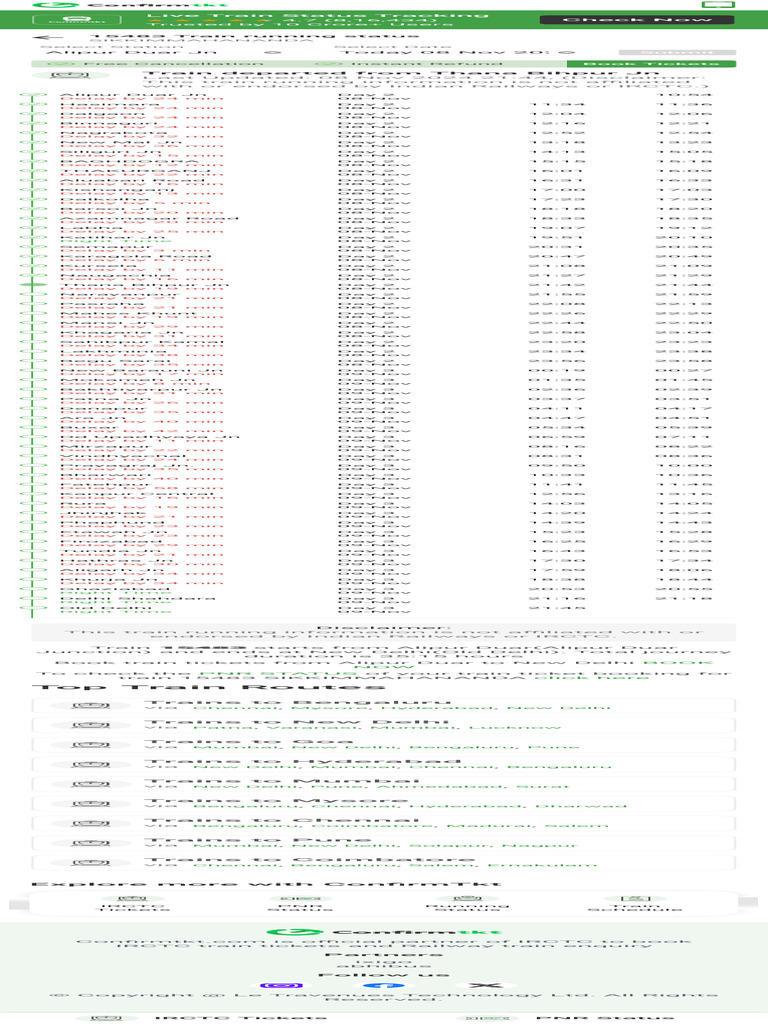 Train Running Status Spot Your Train 15483 Live Train Status 15483 ...