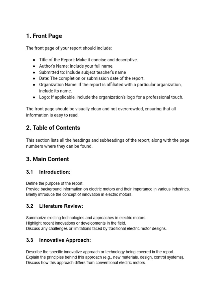 Electric Motor Innovation Report Guide | PDF