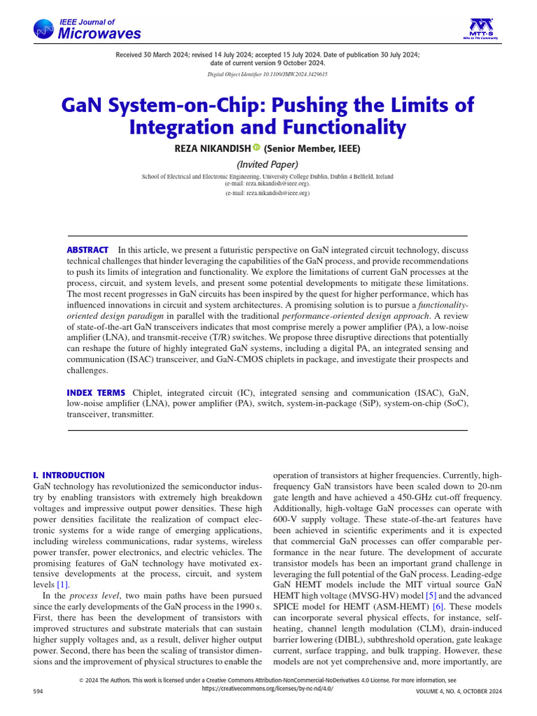 GaN System-on-Chip Pushing The Limits of Integration and Functionality ...