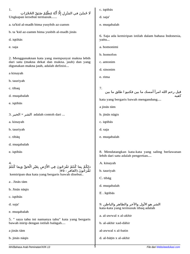 Soal Arab Baghdad | PDF