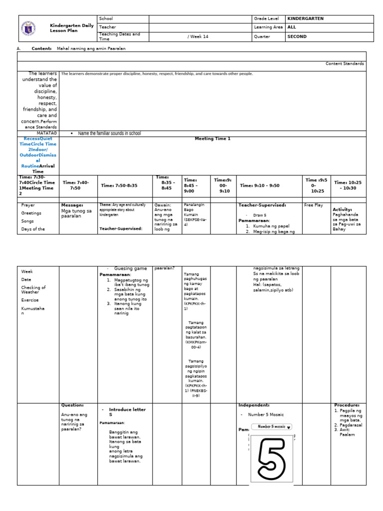 Kinder-New-DLL Week14 - Day3 | PDF