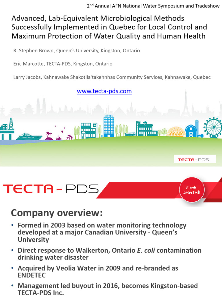 2 Advanced Lab Equivalent Microbiological Methods TECTA PDS | PDF | Drinking Water | Escherichia ...